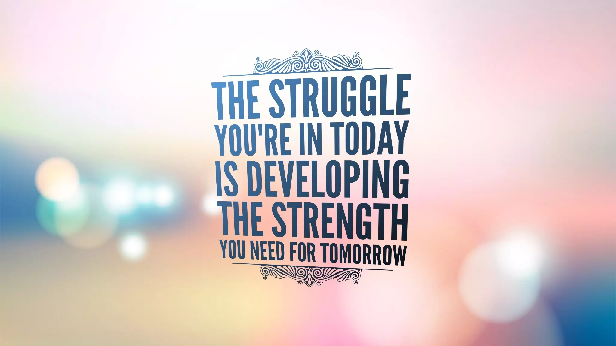 Имиджният резултат за борбата, в която се намирате днес, е да развивате силата, от която се нуждаете за утре