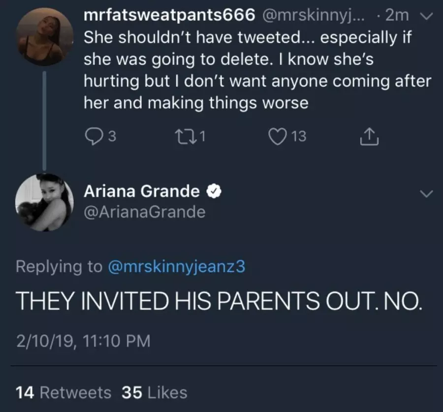 Ariana Grande tuiteou 