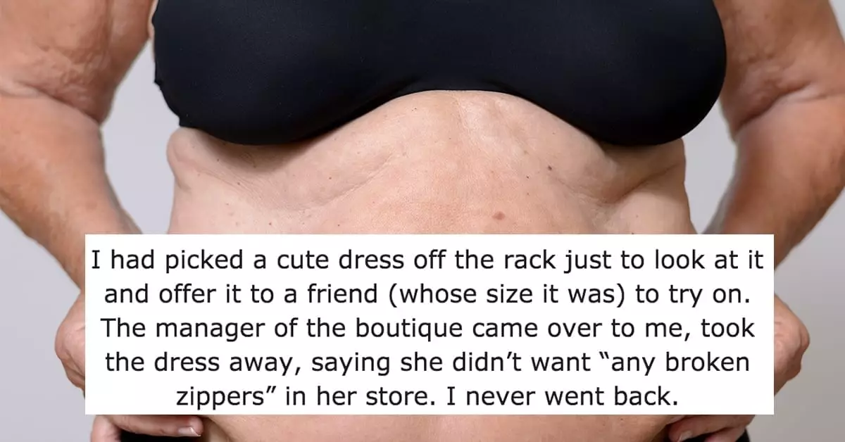 20 persoas comparten os momentos traumáticos das que pasaron a vergoña gorda mentres compraban
